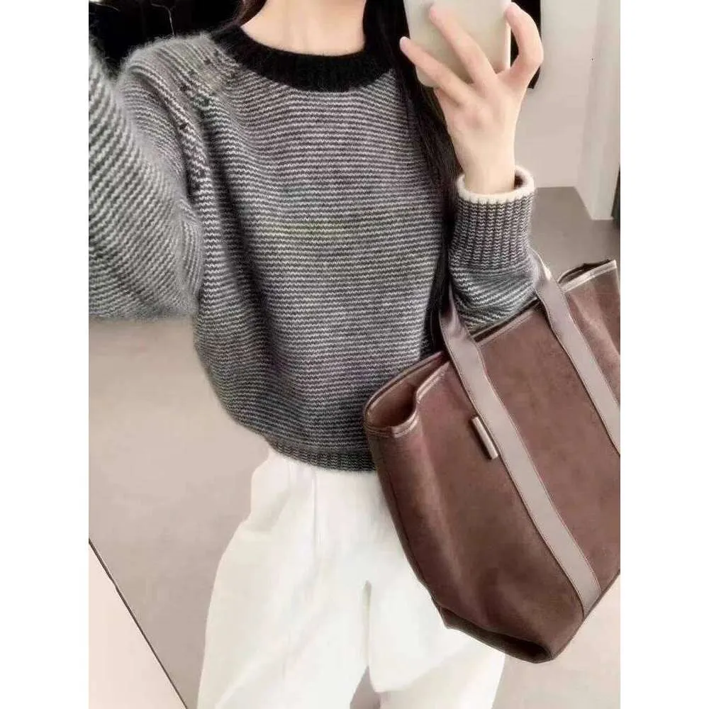 Europe Station Color Stripes 100% Pure Cashmere Women's Winter ...