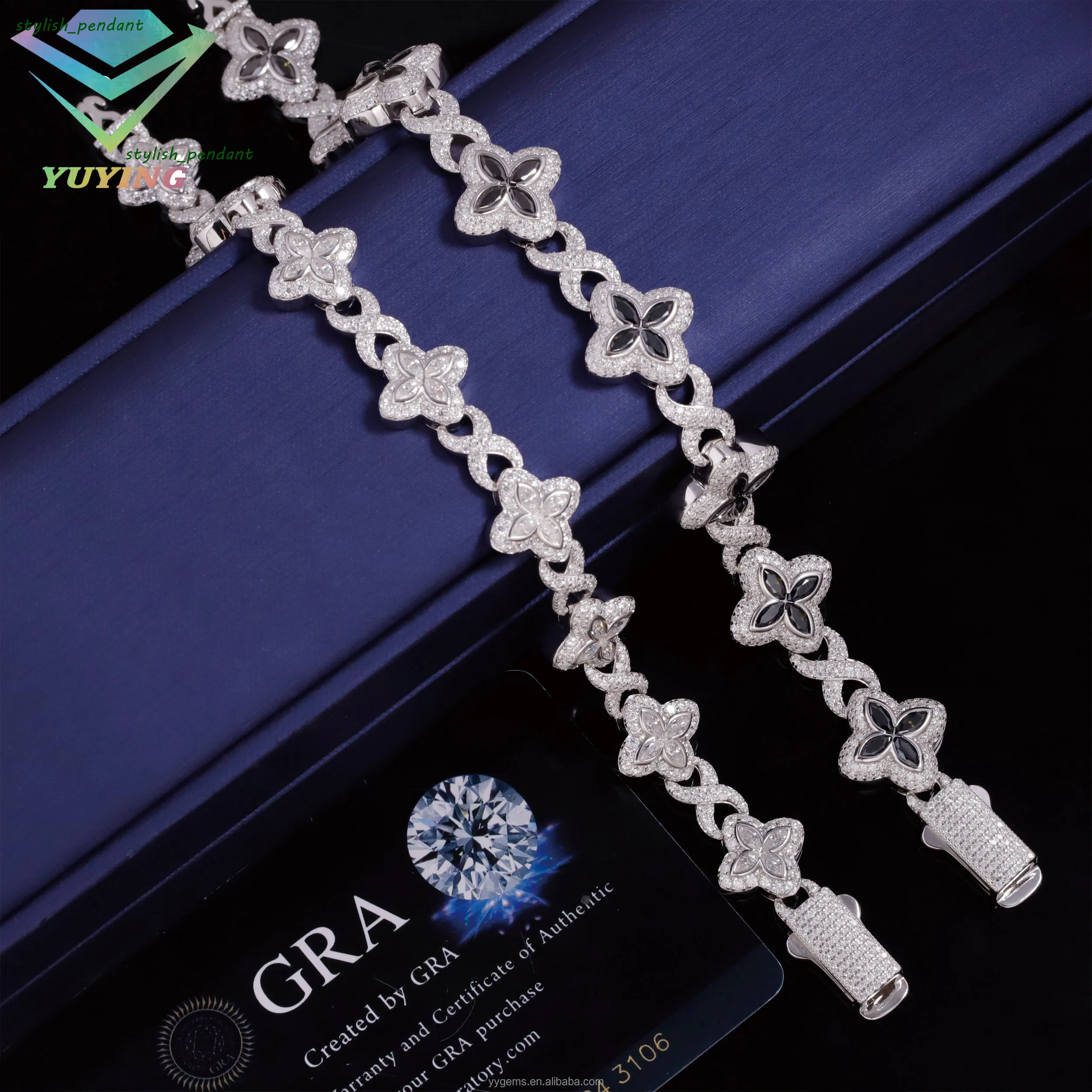 Ready To Ship 13mm 16mm Clover Bracelet S925 Silver Infinite Chain ...