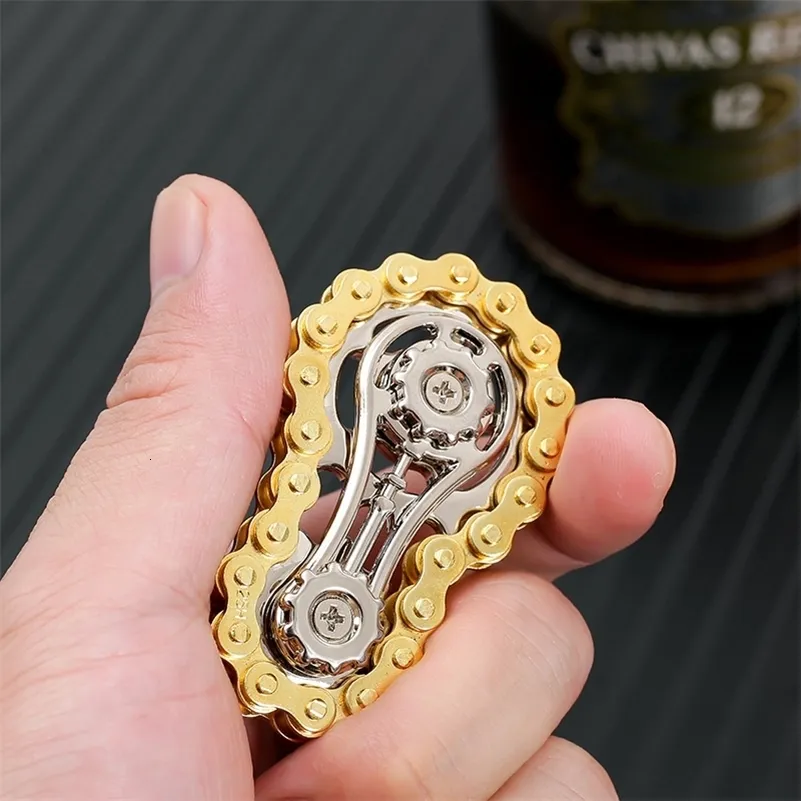 Sprockets Flywheel Fingertip Gyro Metal Bike Chain Fidget Spinner for ...