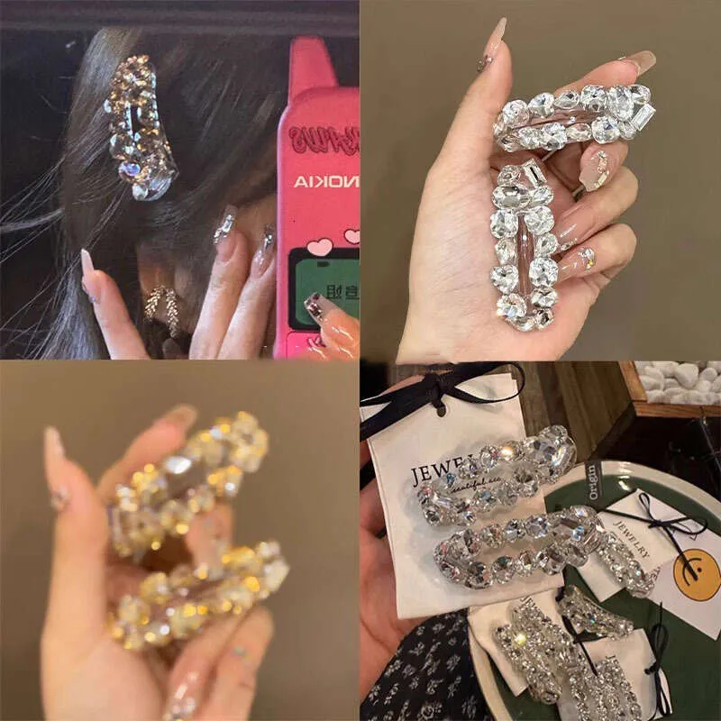 Exquisite Rhinestone Sparkling Side Light Hair Clip: Eight-Character ...