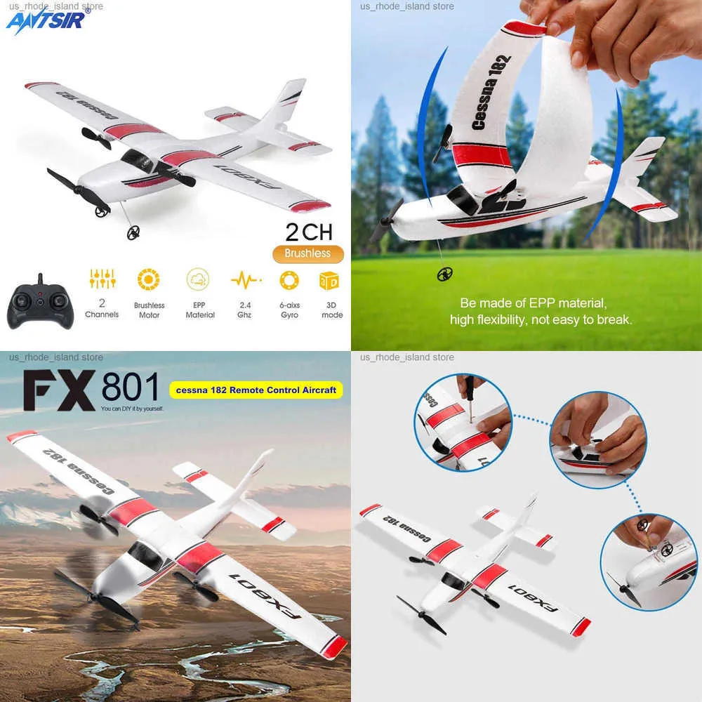 FX801 RC Plane, 24G 2CH RTF Remote Control Aircraft, EPP Foam, Fixed ...