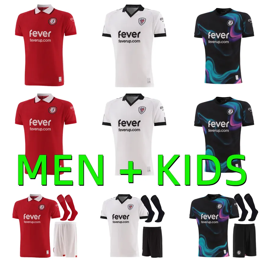 Bristol City Soccer Kits 22 23 Home Red & Away 25 26 Season Featuring ...