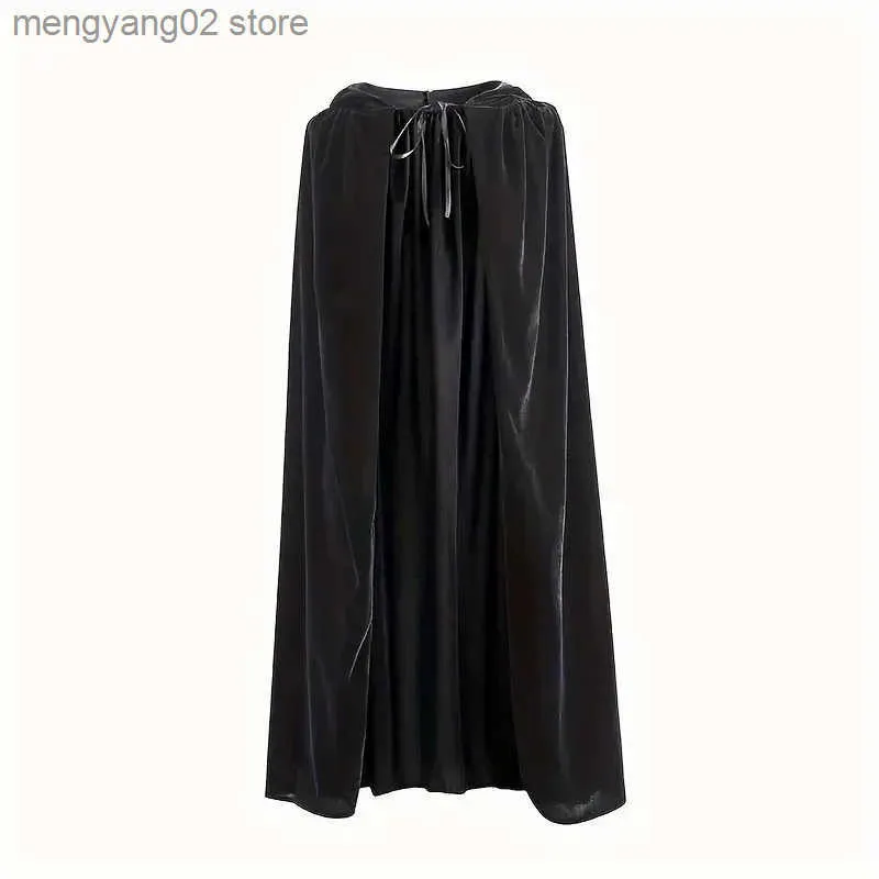 Medieval Black Velvet Incerun Cloak For Adults And Kids Unisex Hallown ...