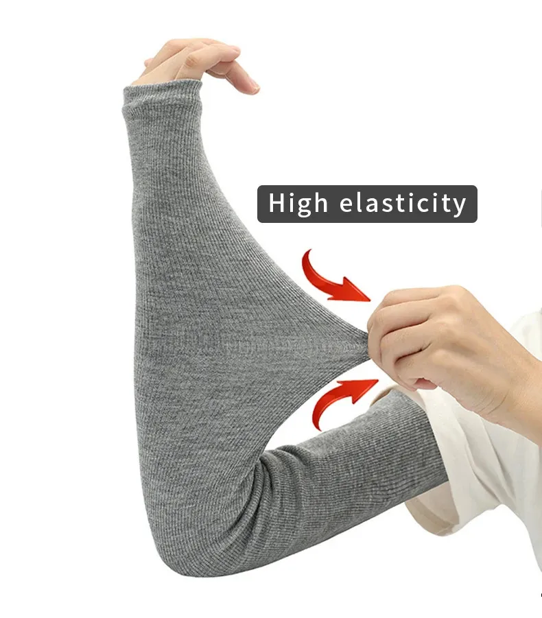 Double Layer Thick Warm Protective Arm Covers Windproof Sleeves for Men ...