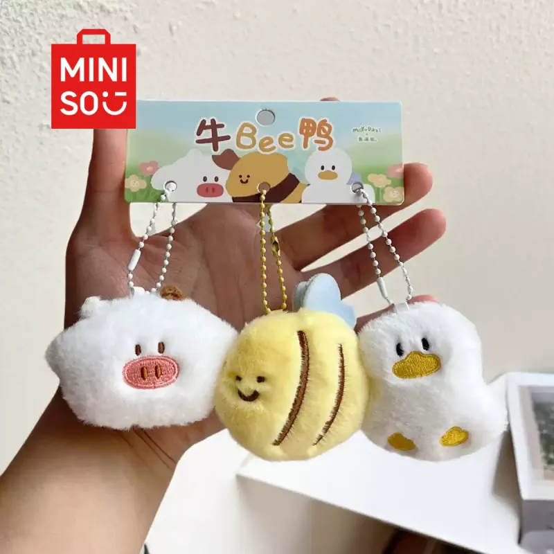 Miniso Winnie The Pooh Plush Miffy Keychain Bag Pendant With Bee, Duck ...
