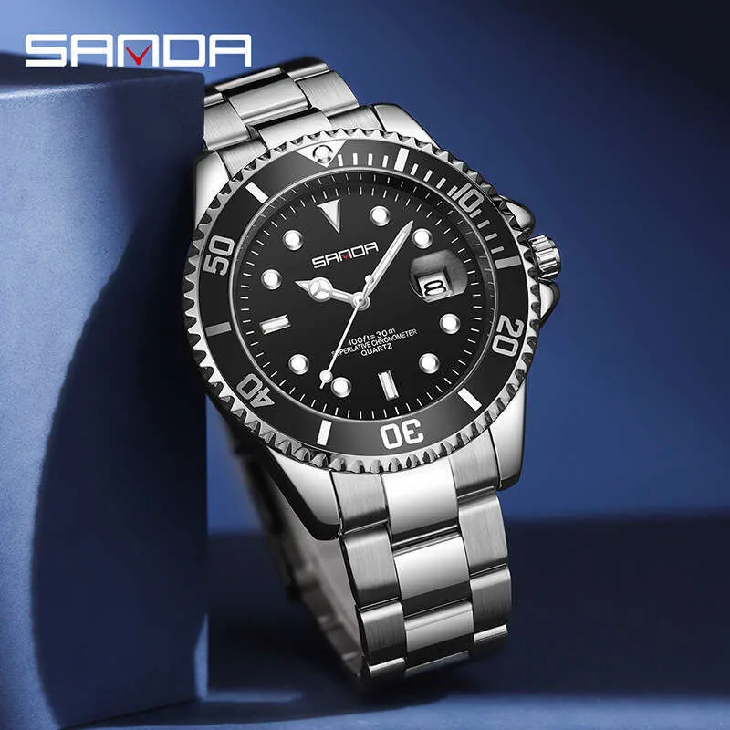 DHgargets Sanda Mens Quartz Watch Green Dial Simple... From Dhgargets ...