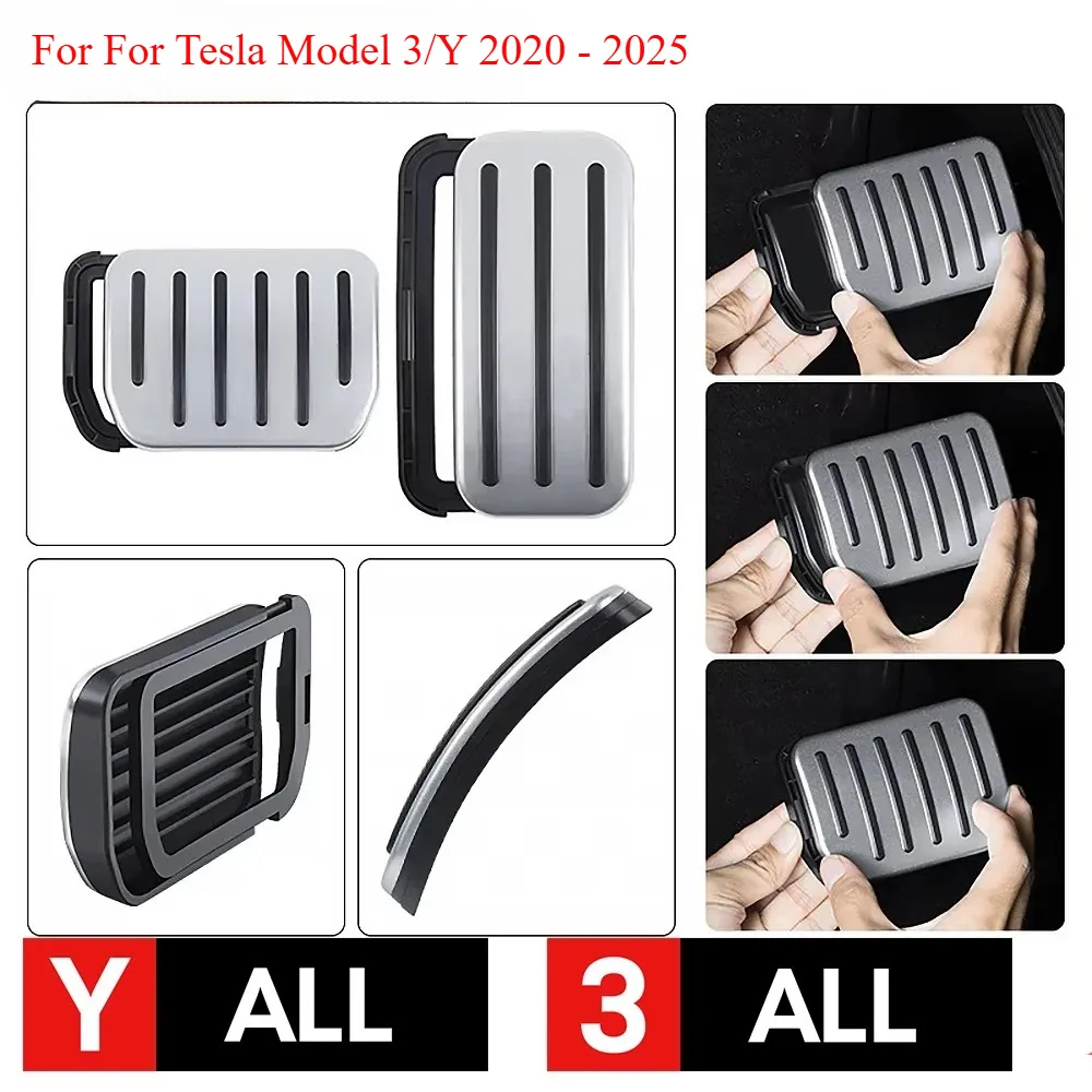 Tesla Accelerator Brake Pedal Cover Anti Slip Foot Rest For Model Y ...