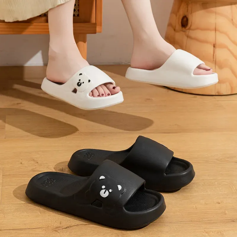 Cute Cartoon Bear Indoor Slippers for Women, Lightweight Soft Eva ...