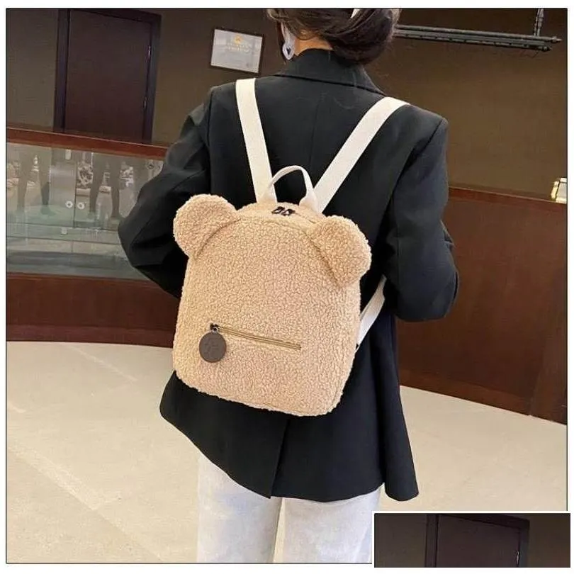 Cute Bear Shaped Teddy Bear Backpack For Kids And Teens Large Capacity ...
