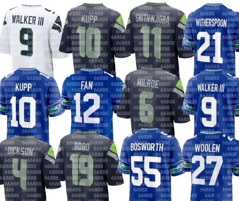 Seattle Seahawks NFL Jersey Featuring Cooper Kupp, Sam Darnold, Jalen ...