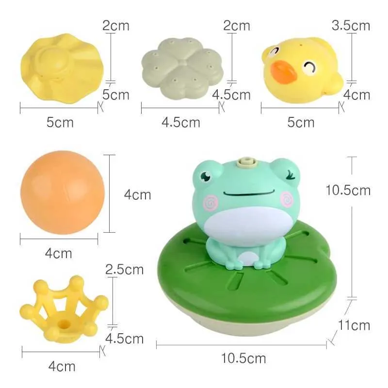 New Baby Bath Toys Electric Spray Water Floating Rotation Frog ...