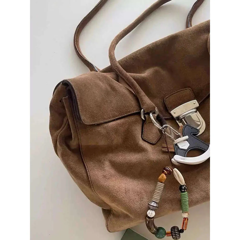 Designer Suede Tote Bag: Autumn Winter New Versatile Lock Buckle Single ...