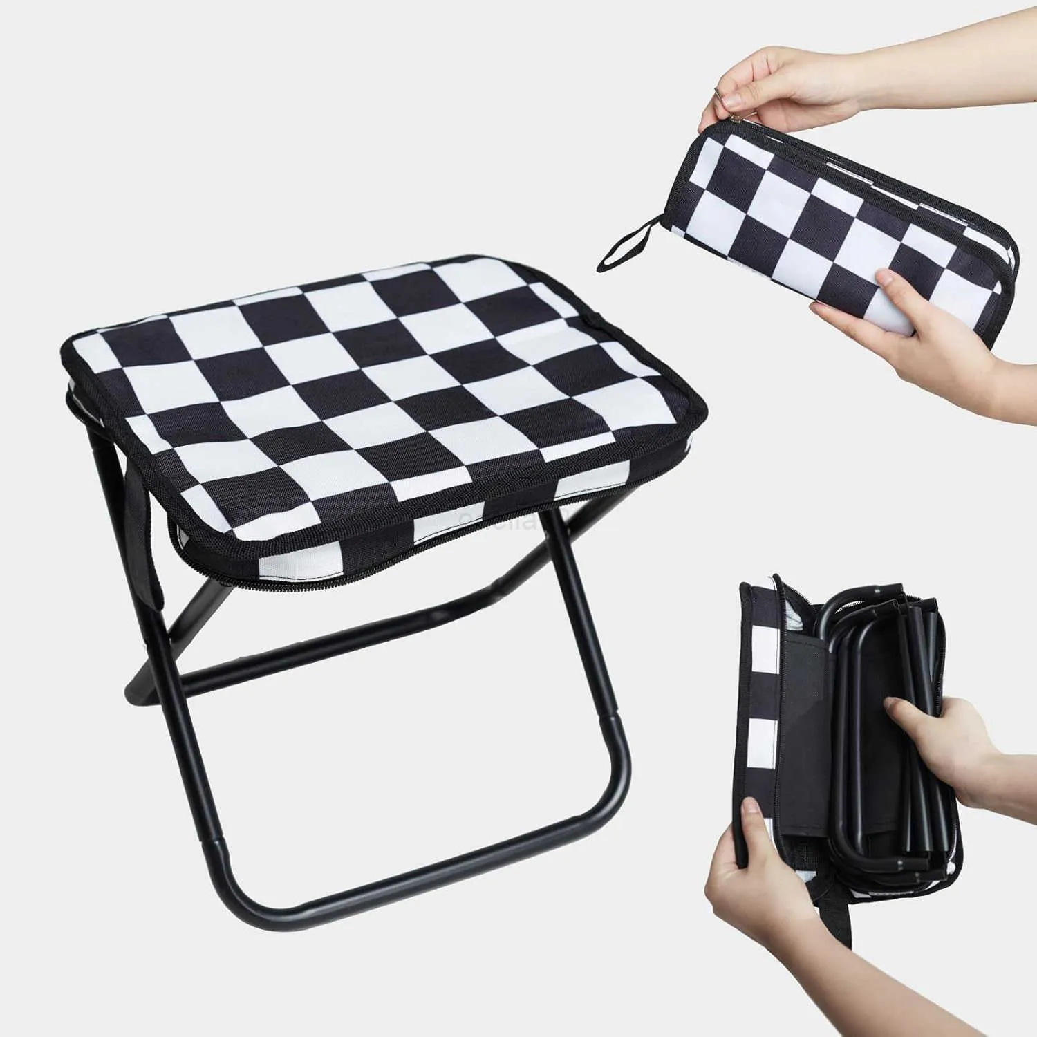 Lightweight Collapsible Foldable Picnic Stool 11lbs Capacity, Portable ...
