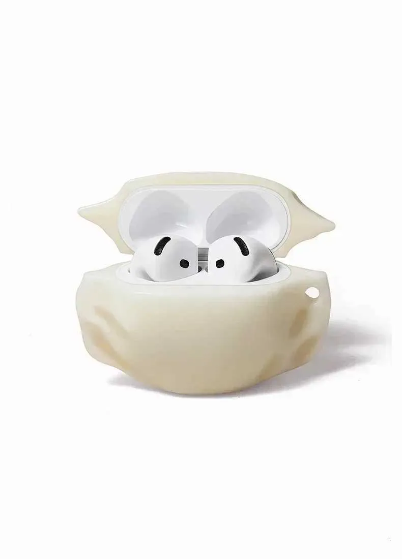 For AirPods Pro 2 White Dumpling Earphone Case, Wacky Design, Anti-Fall ...