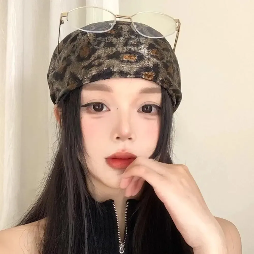 Retro Sweet Leopard Print Headscarf All-Match Star Y2k Print Turban ...