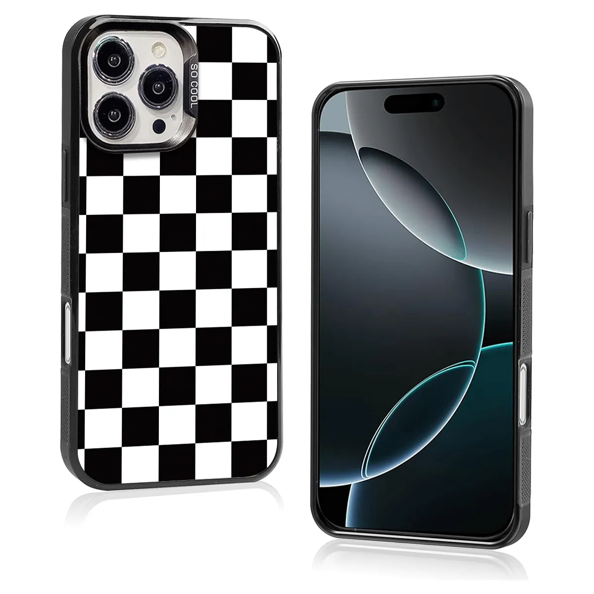 Classic Black and White Checkerboard Designer Phone Case for iPhone 11 ...