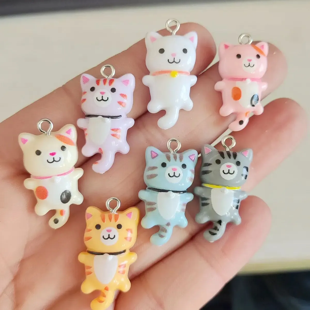 Mix Resin Cat Charms Pendants for Jewelry Making, DIY Necklace ...