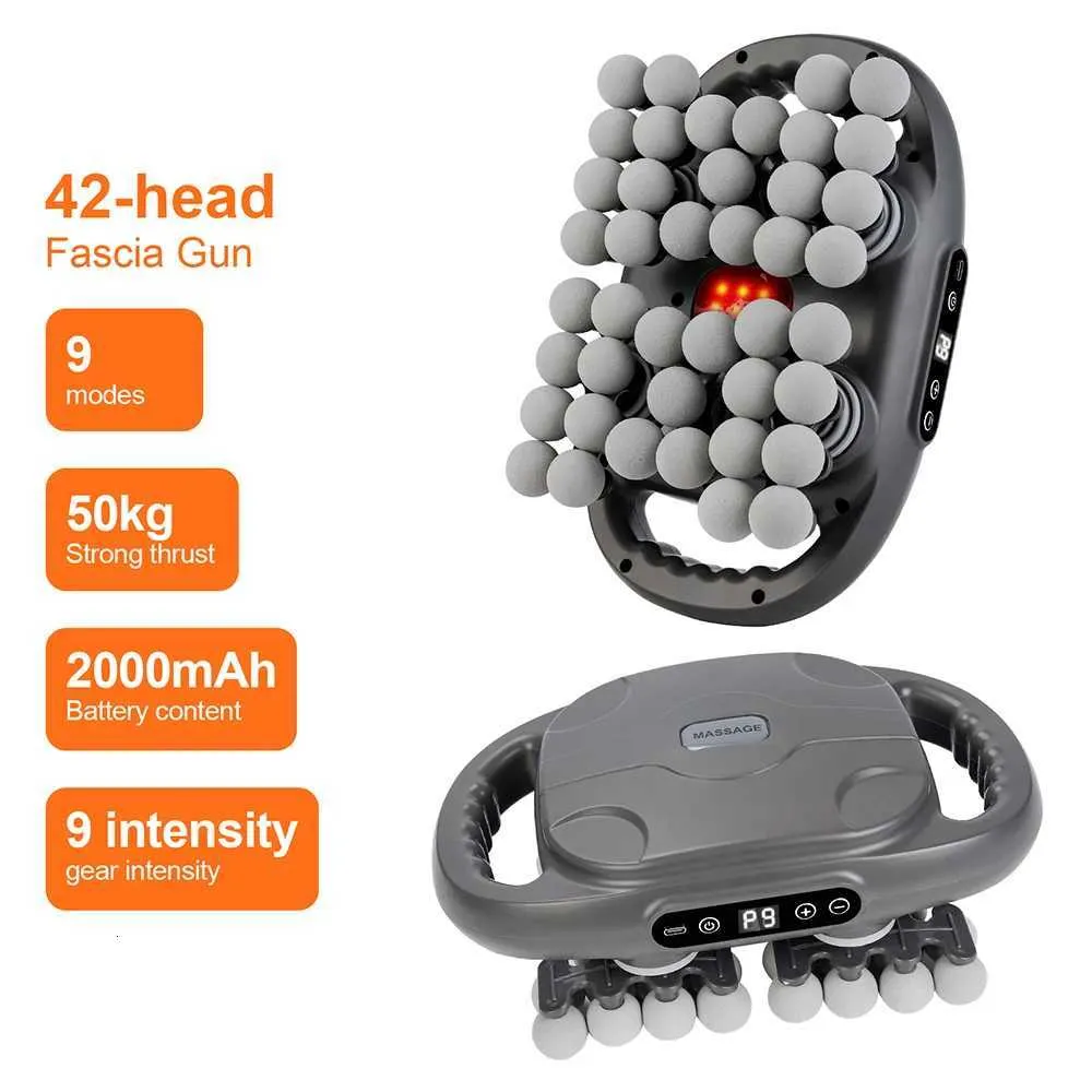 42Heads Fascia Gun High-Frequency Vibration Body Massage Gun for Back ...