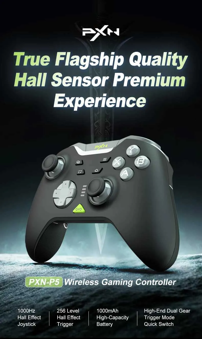 PXN P5 Wireless Hexgaming Ps5 Controller With 24G Hall Effect Gamepad ...