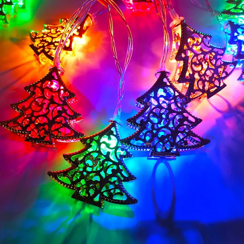 Charming Hollow Metal LED Christmas Light Strings Ideal For Seasonal ...