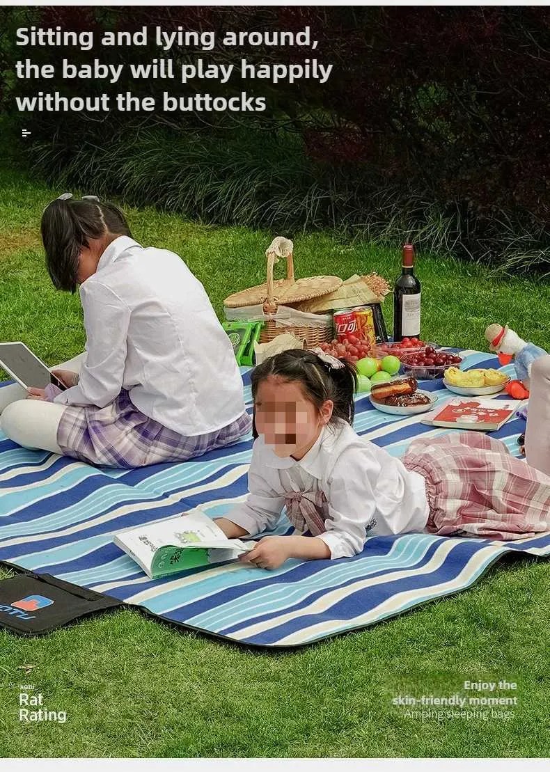 Ential Autumn 3CM Thick Outdoor Portable Picnic Mat, Moisture-Proof ...