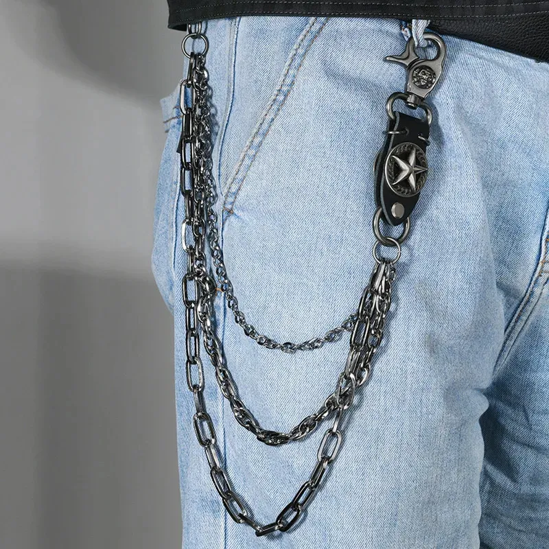 High Quality 69cm Retro Punk Metal Jeans Waist Chain for Men ...