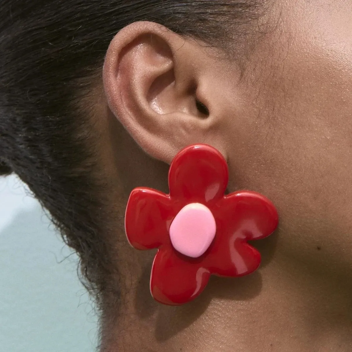 Cute Acrylic Flower Earrings: Cartoon Simple Unique Fashion Dopamine ...