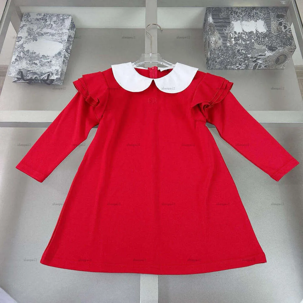 Luxury Deep Red Princess Peter Pan Collar Dress For... From Zhenpai2 ...