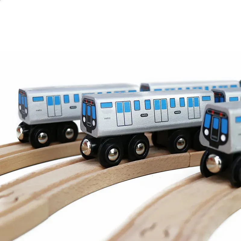 8 Wheel Extended Silvery Body Wooden Passenger Train... From Huantong08 ...