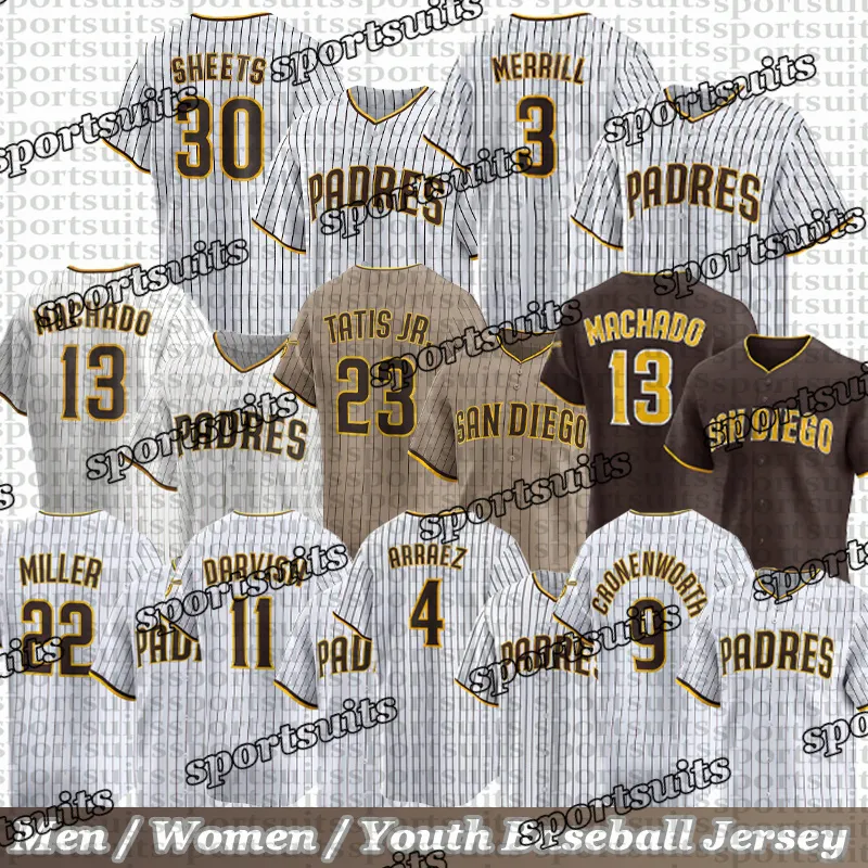 Fernando Tatis Jr Padres Baseball Jersey Custom Mens Manny Machado ...