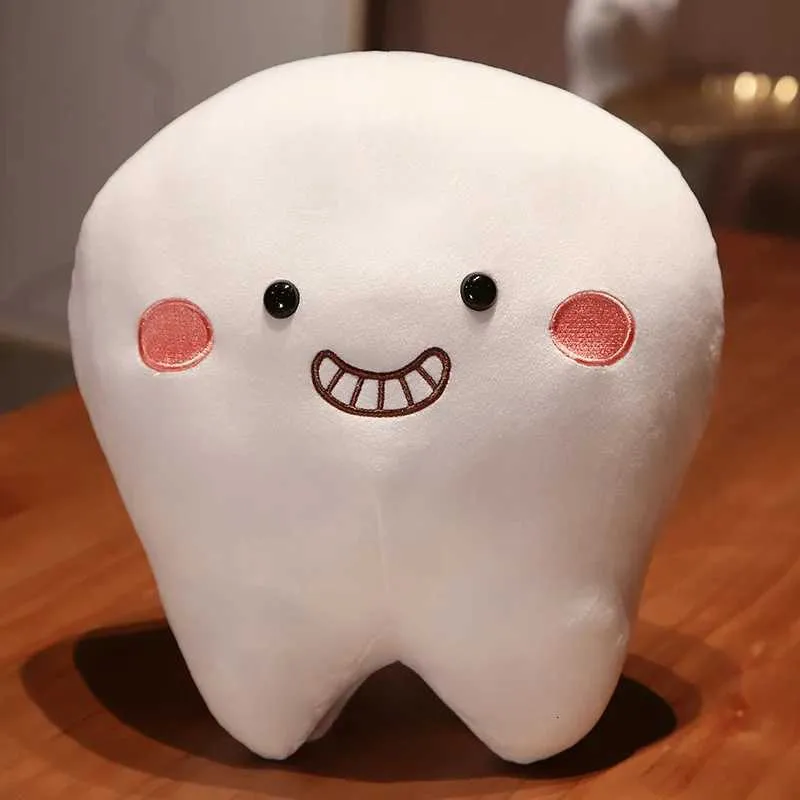 Simulation Tooth Plush Toy, Cute White Teeth Stuffed Soft Pillow ...