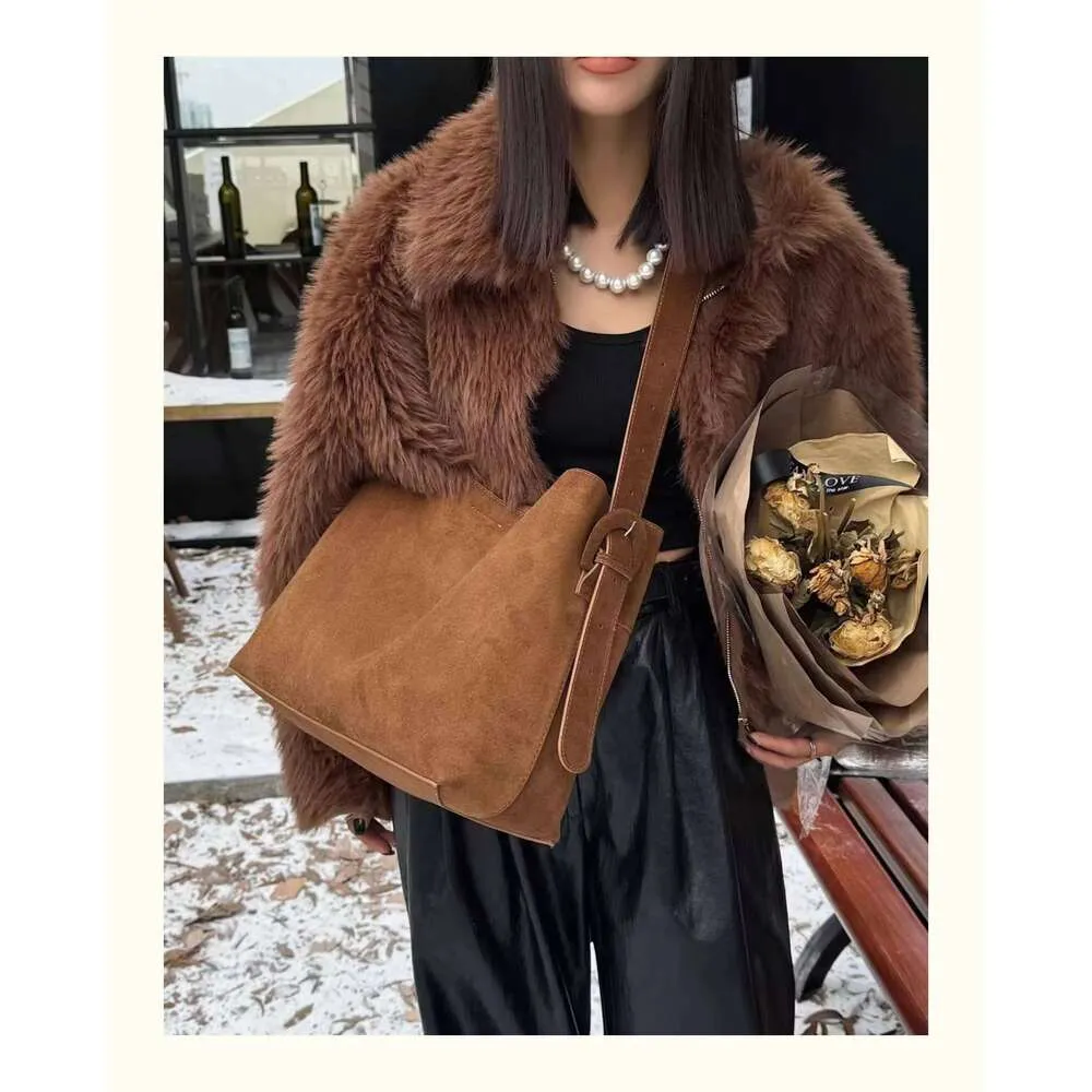 Designer Bag: New Winter Matte Suede Cow Leather Women's Tote in Coffee ...