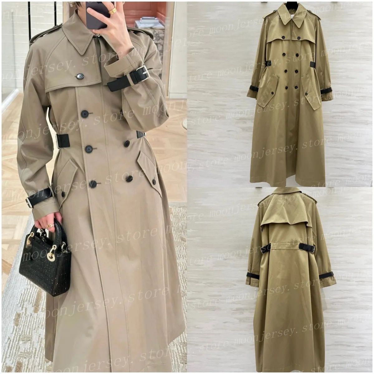 Premium Designer Womens Long Windbreaker Lightweight Autumn Outdoor ...