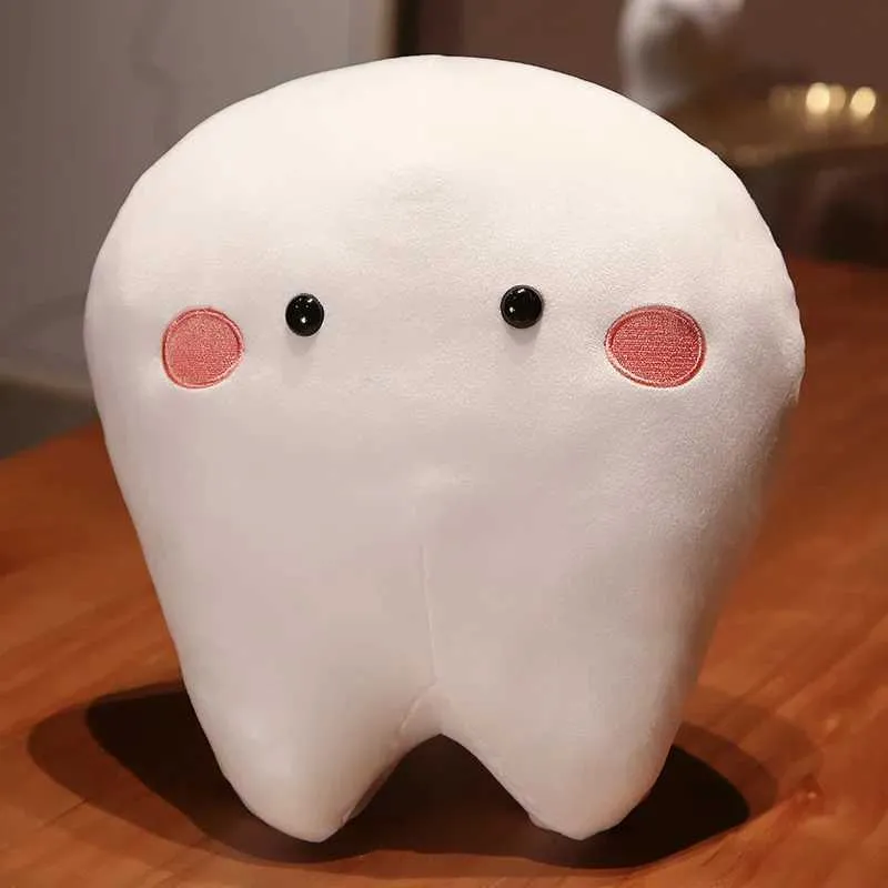 Simulation Tooth Plush Toy, Cute White Teeth Stuffed Soft Pillow ...