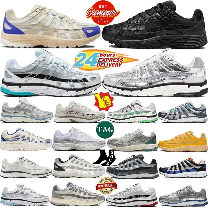 Running Shoes P6000 Designer For Men Women Sneakers Triple Black White ...