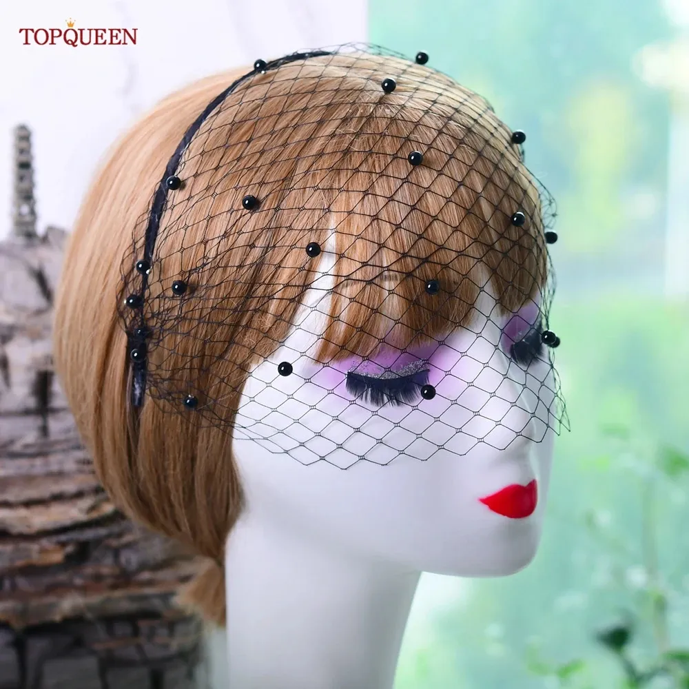 Topqueen Va12 Wedding Mesh Veil: Multiple Styles, Birdcage Veil with ...
