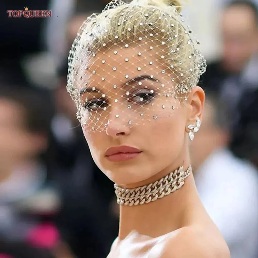 Topqueen Va12 Wedding Mesh Veil: Multiple Styles, Birdcage Veil with ...