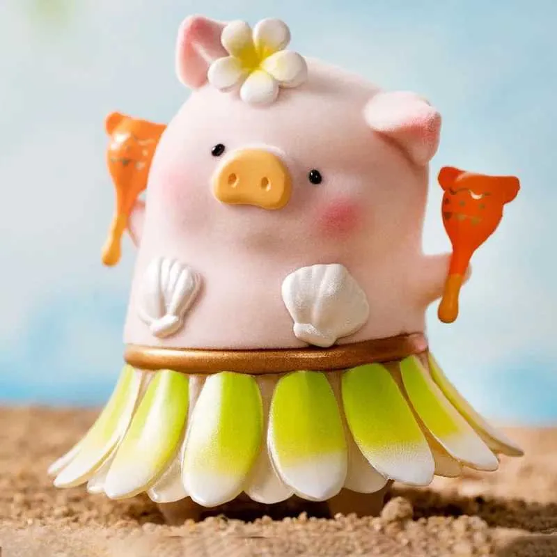 LuLu Pig Beach Party Series Blind Box Toys Kawaii Anime Action Figure ...