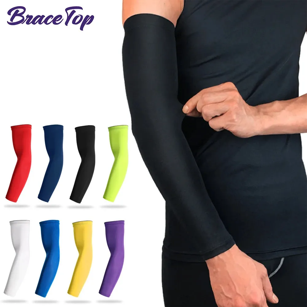 BraceTop Sports Cooling Arm Sleeves for Men and Women, Outdoor UV ...