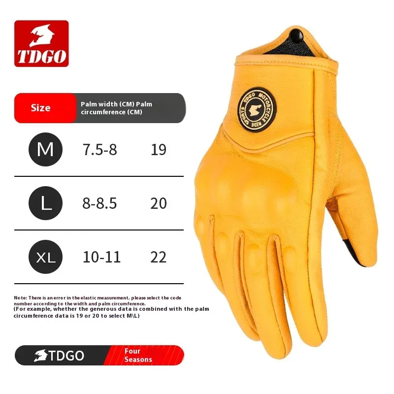 Summer Motorcycle Riding Gloves Breathable Thin Cycling Retro Cruise ...