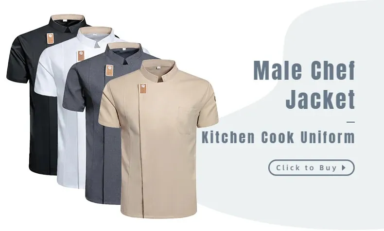 Restaurant Uniform Canteen Baking Pastry Baker Clothes Kitchen Chef T ...