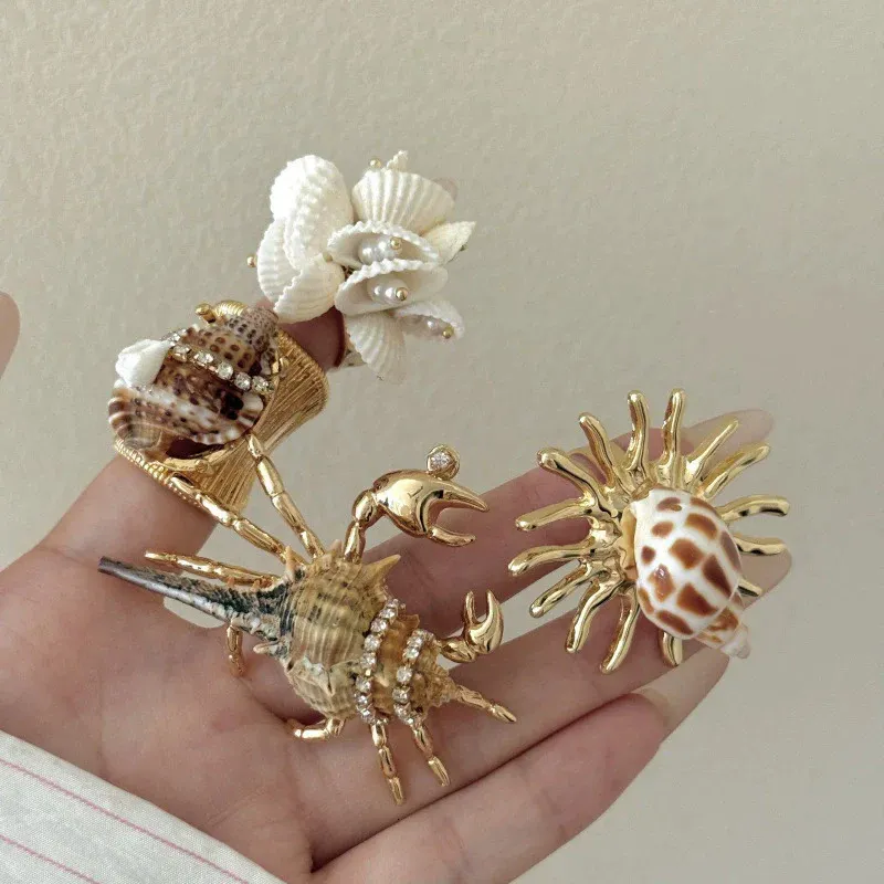 HangZhi Exaggerated Cute Snail Ring, Stacking Beach Bohemian Funny ...