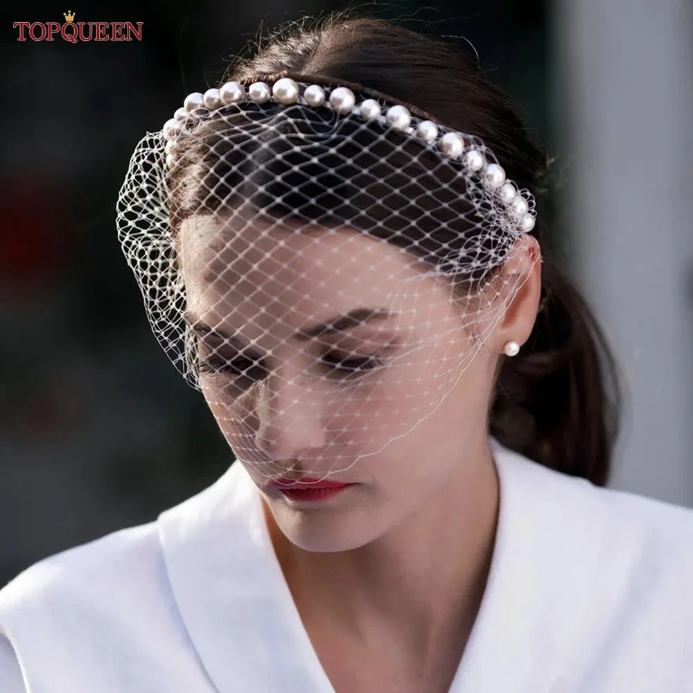 Topqueen Va12 Wedding Mesh Veil: Multiple Styles, Birdcage Veil with ...