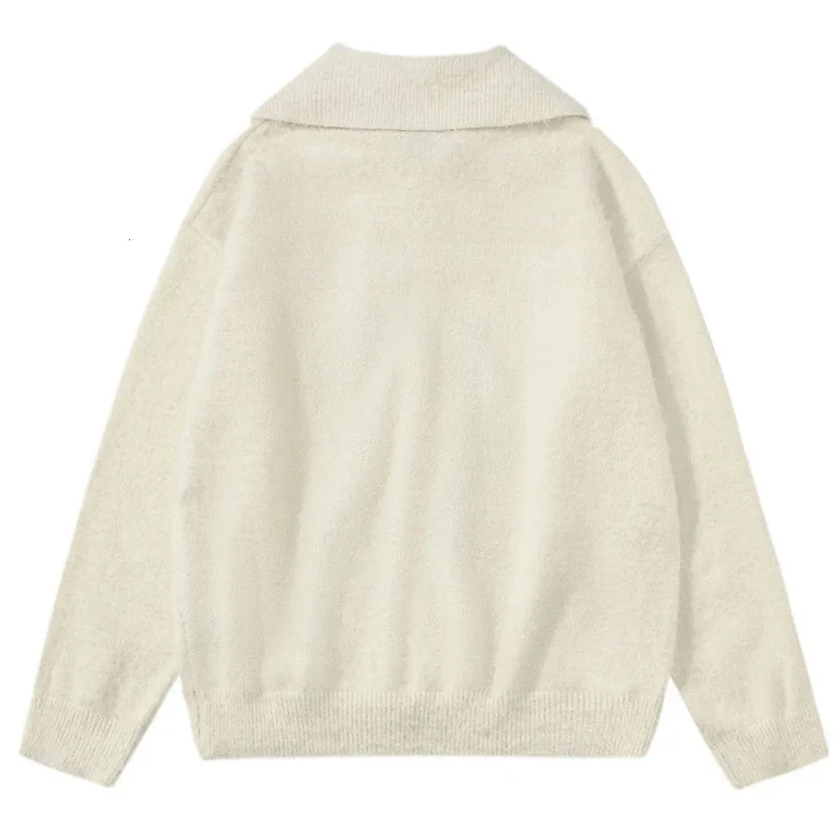 Men's Vintage Star Graphic Oversized Knit Cardigan Streetwear Harajuku ...