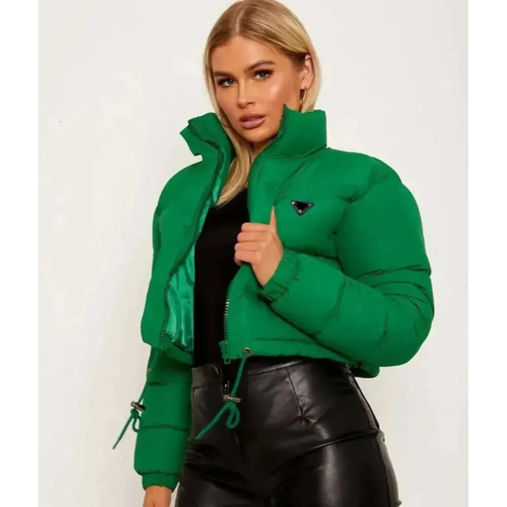 Designer Triangle Puffer Short Puffer Jacket Women For Women Winter ...
