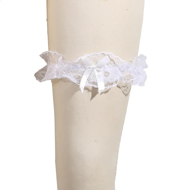 Women's Sexy Lingerie Lace Floral Garter Belt Bowknot Leg Loop Wedding ...