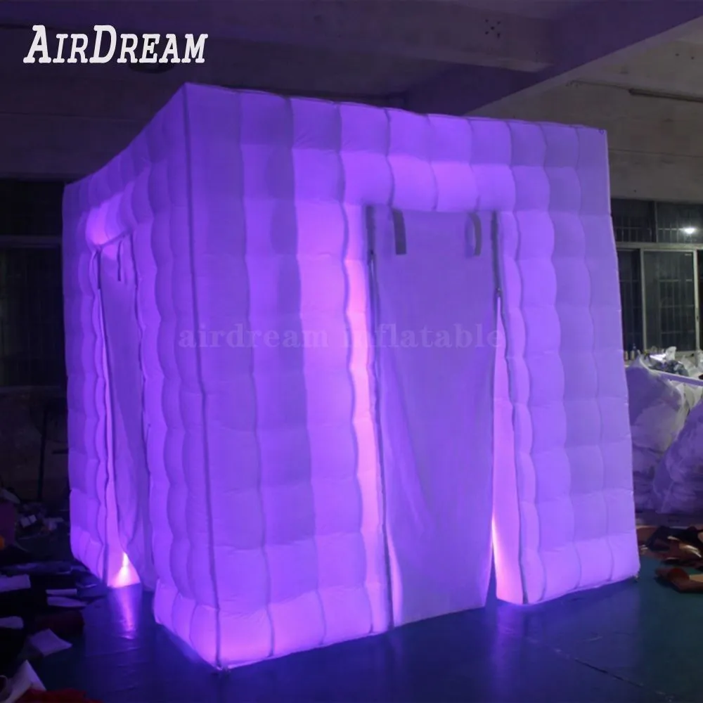 Inflatable Selfie Photo Booth Cube With Full LED White From Market ...