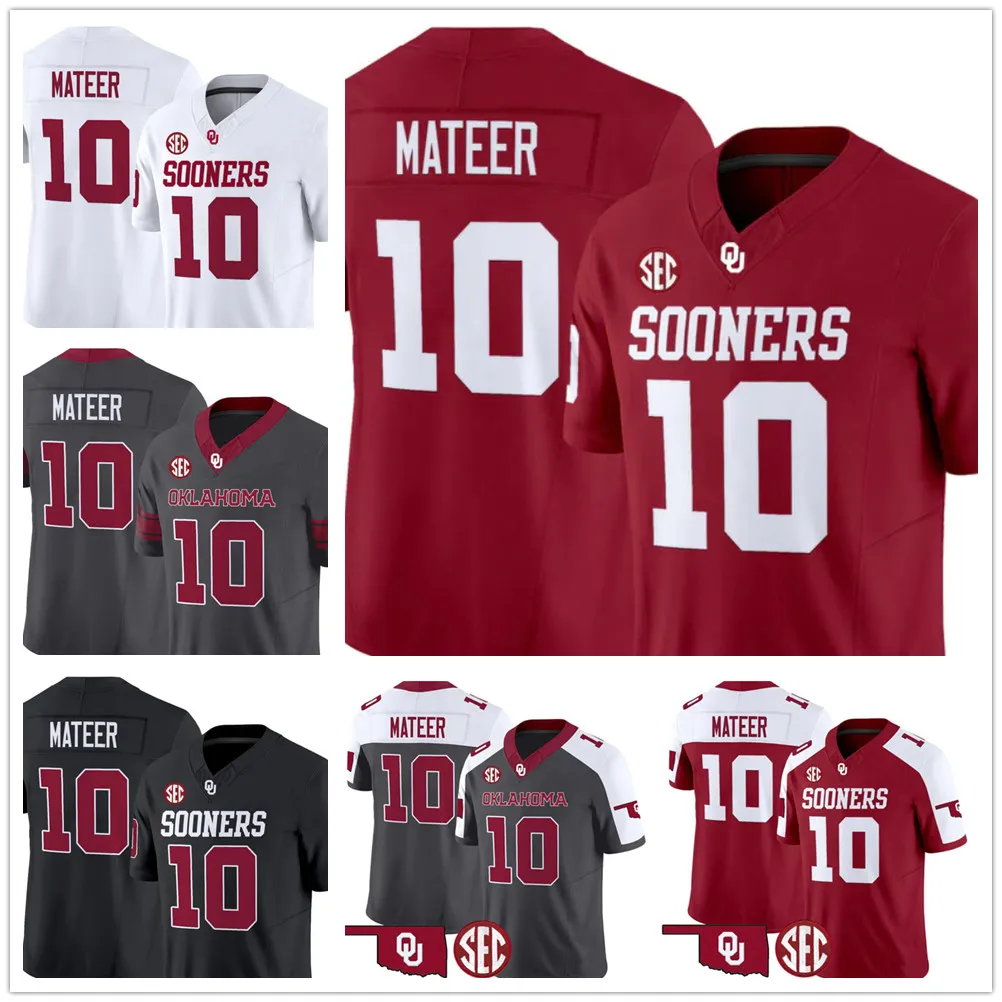 2025 26 Oklahoma College Sooners American Football Shirts 10 John ...
