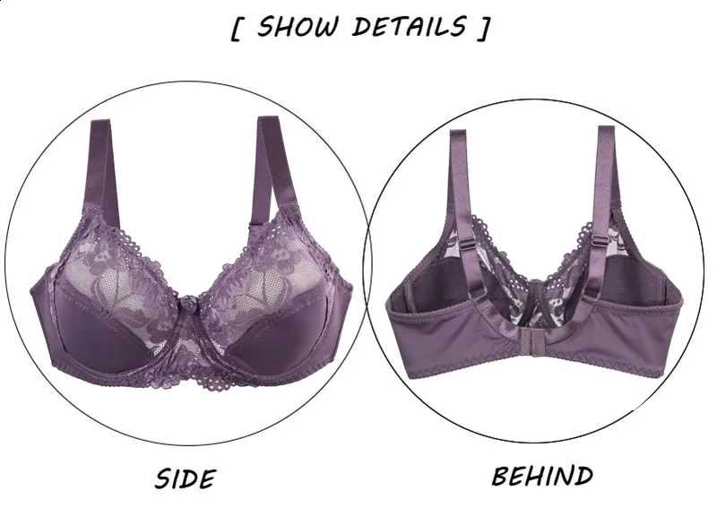 DaiNaFang European American Large Size Lace Bra Sets With Steel Ring ...