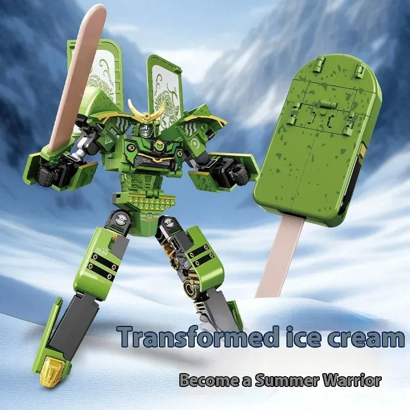 Transforming Toy Ice Cream Warrior Model, Boy's Educational Toy ...
